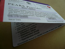 PEARS Providerカード！ =AHA-BLSインストラクター日記